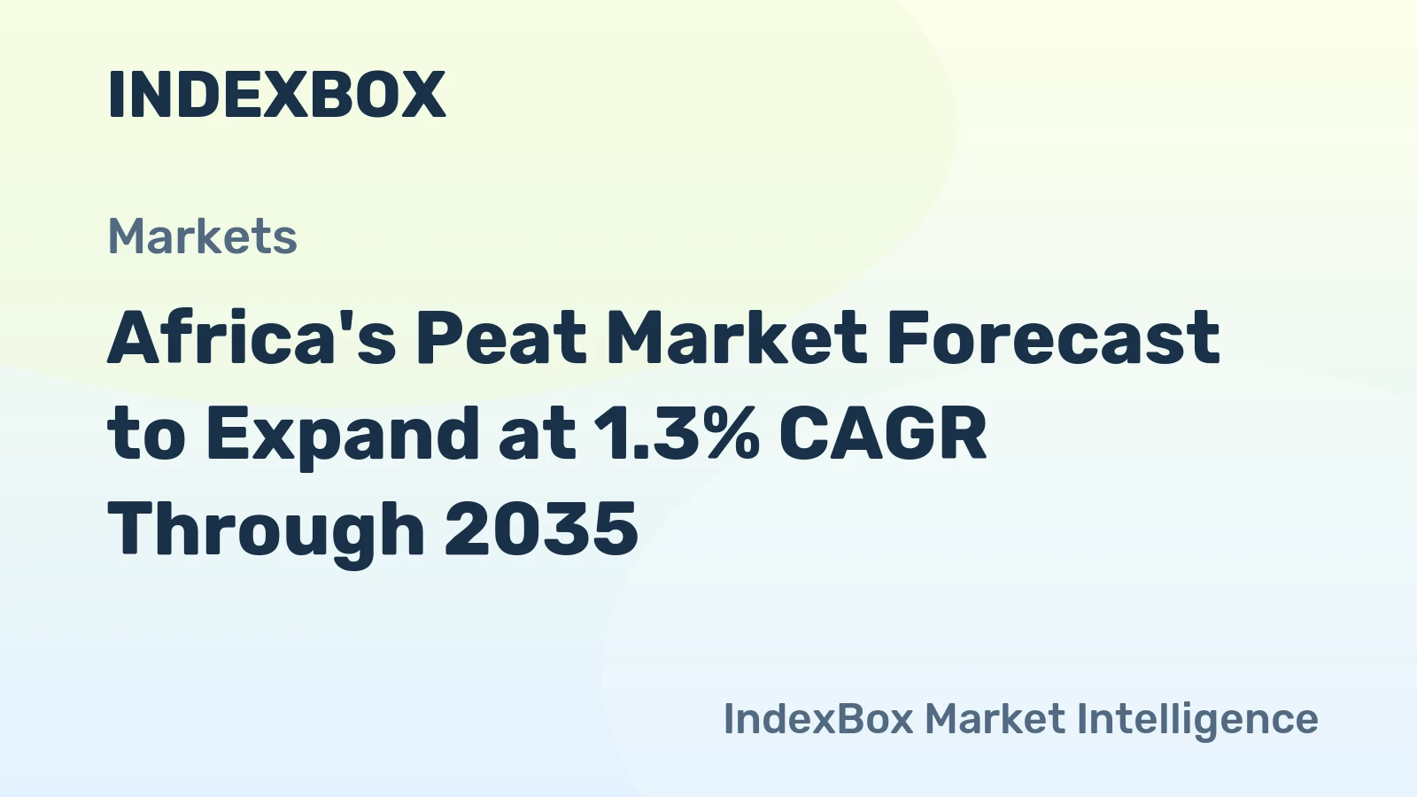 Africa's Peat Market Forecast to Expand at 1.3% CAGR Through 2035