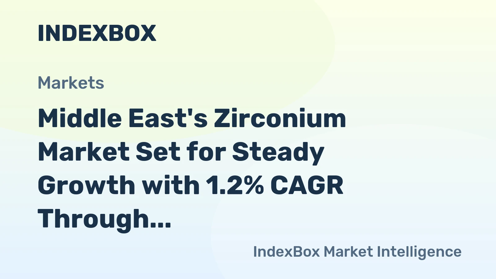Middle East's Zirconium Market Set for Steady Growth with 1.2% CAGR Through 2035