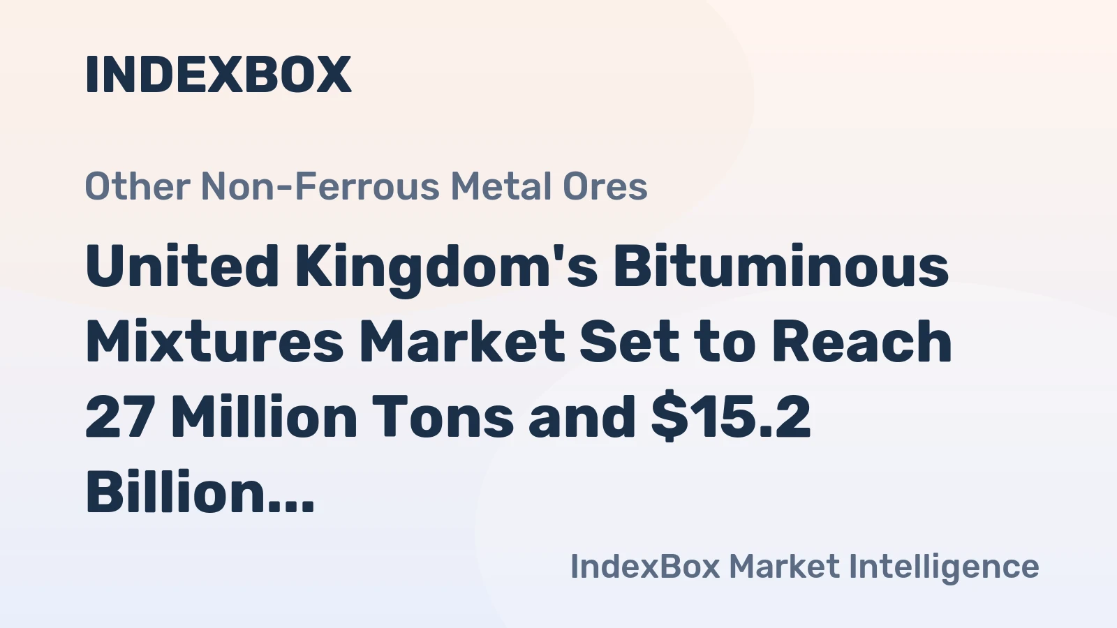 United Kingdom's Bituminous Mixtures Market Set to Reach 27 Million Tons and $15.2 Billion by 2035