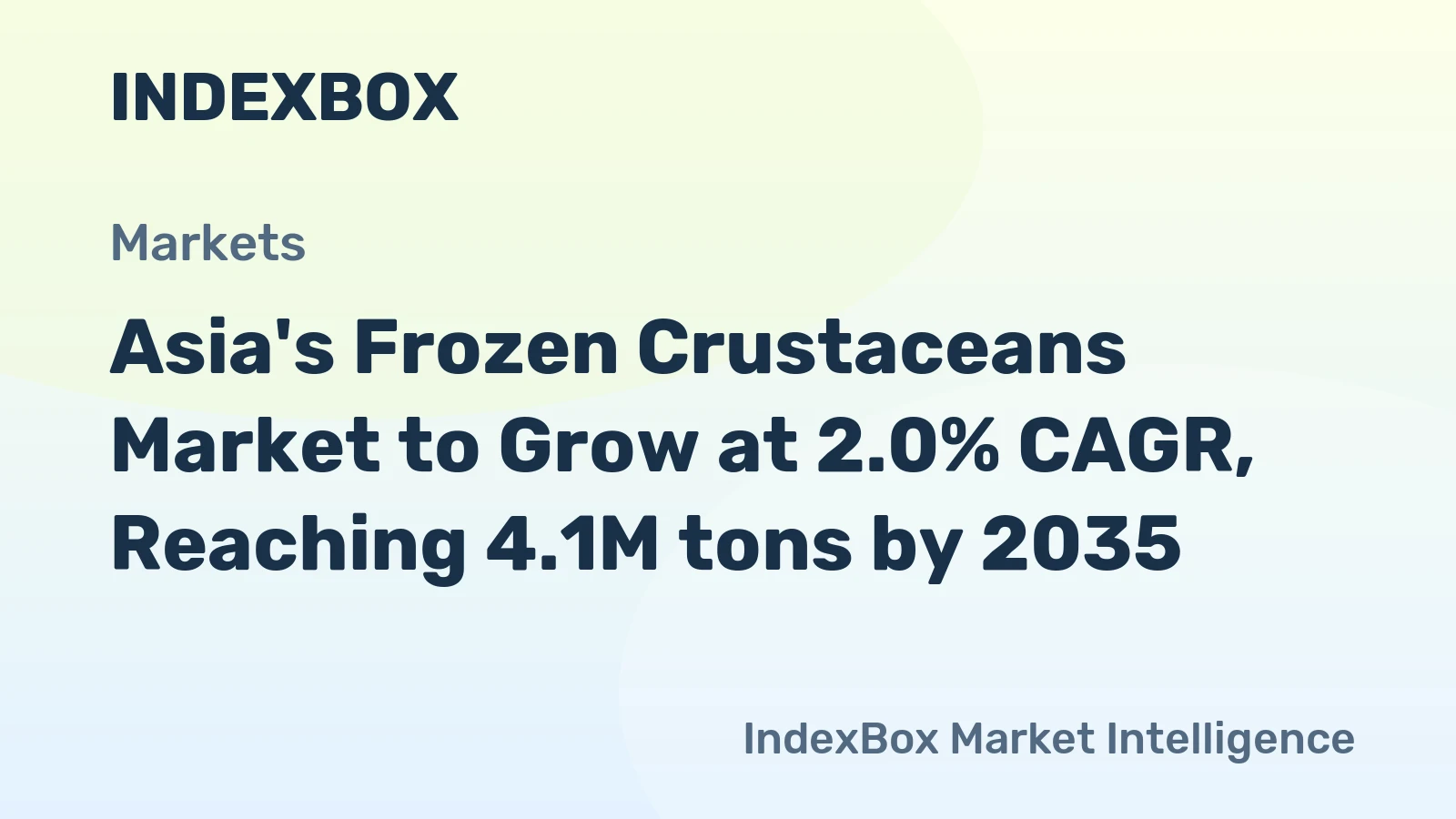 Asia's Frozen Crustaceans Market to Grow at 2.0% CAGR, Reaching 4.1M tons by 2035