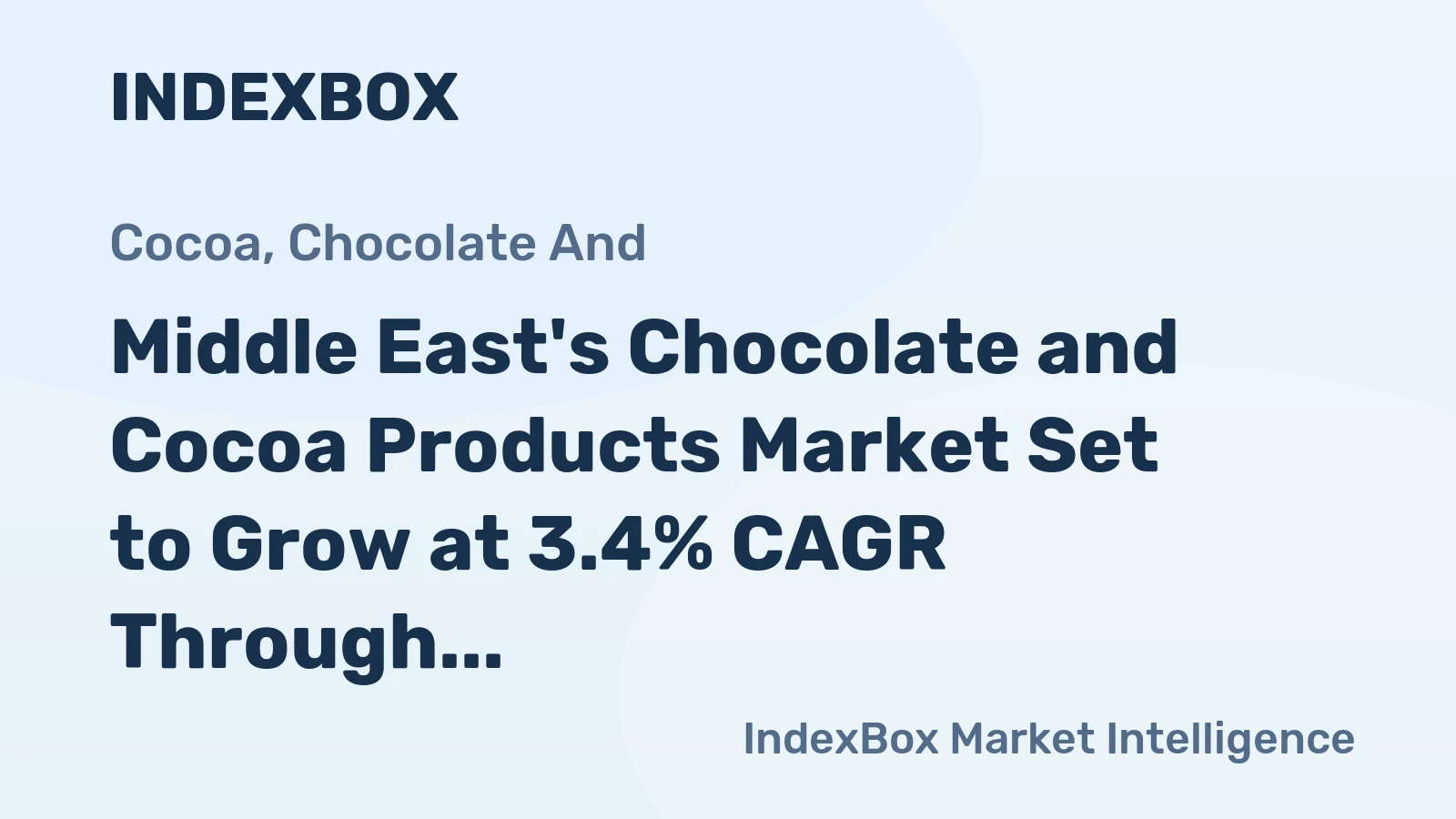 Middle East's Chocolate and Cocoa Products Market Set to Grow at 3.4% CAGR Through 2035