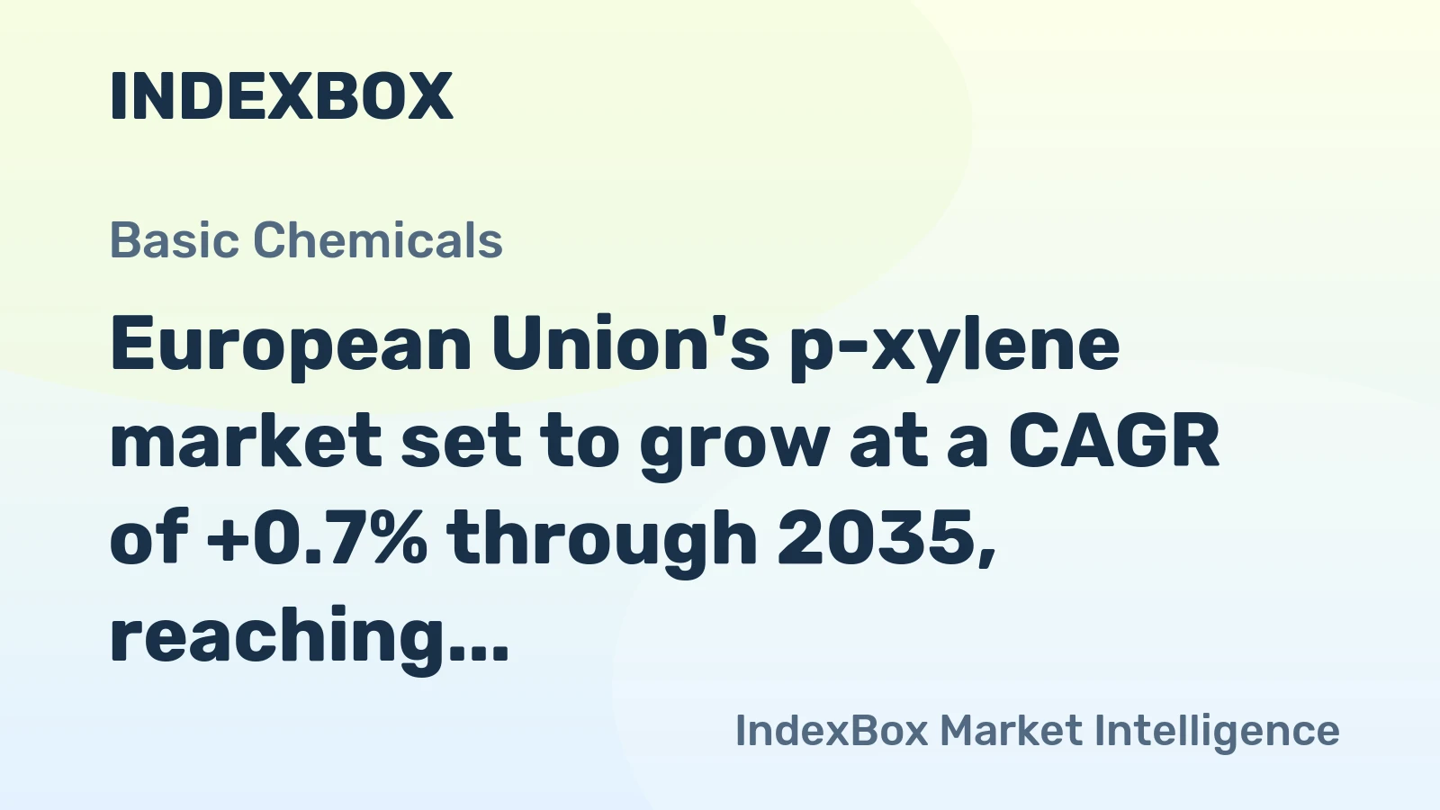 European Union's p-xylene market set to grow at a CAGR of +0.7% through 2035, reaching 1.1M tons