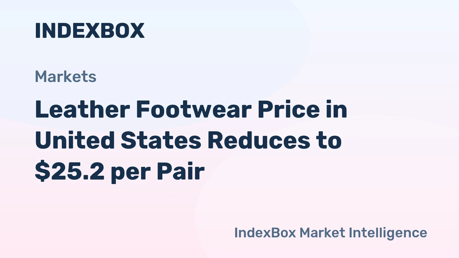 Leather Footwear Price in United States Reduces to $25.2 per Pair