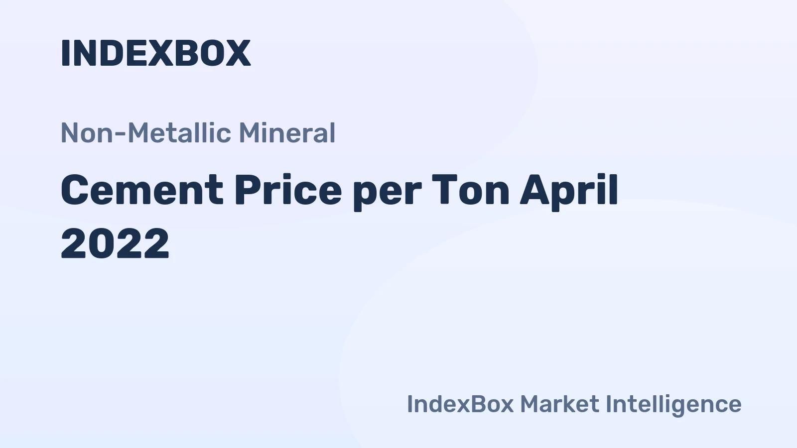 Cement Price per Ton April 2022