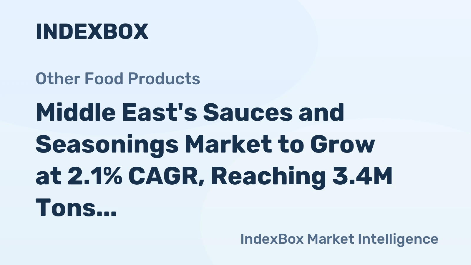 Middle East's Sauces and Seasonings Market to Grow at 2.1% CAGR, Reaching 3.4M Tons by 2035