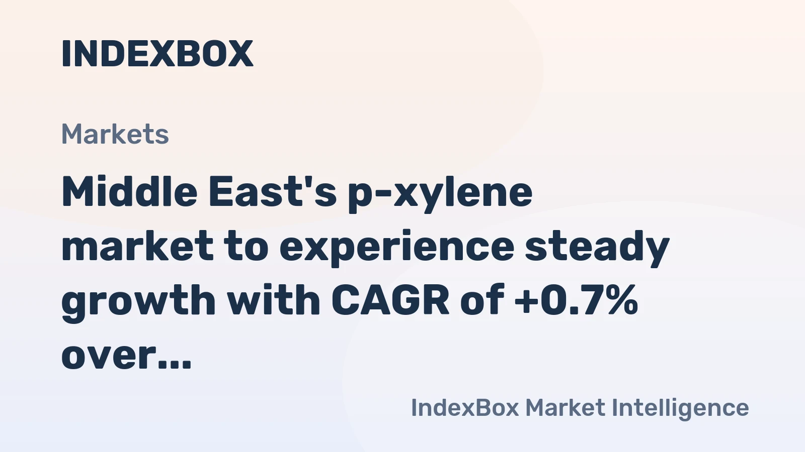 Middle East's p-xylene market to experience steady growth with CAGR of +0.7% over next decade
