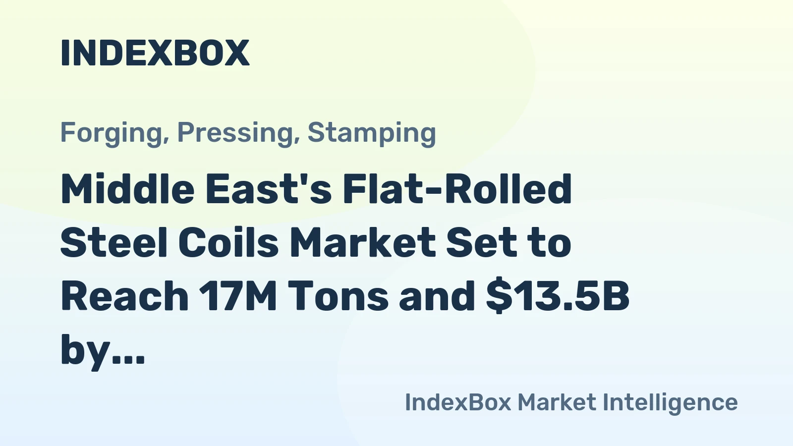 Middle East's Flat-Rolled Steel Coils Market Set to Reach 17M Tons and $13.5B by 2035