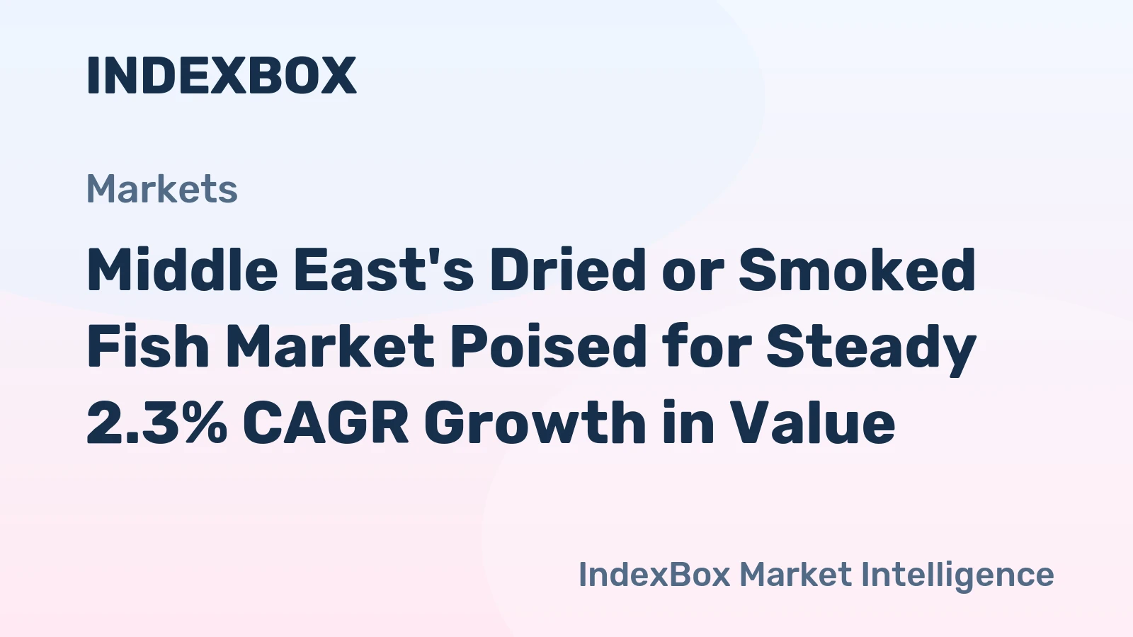 Middle East's Dried or Smoked Fish Market Poised for Steady 2.3% CAGR Growth in Value