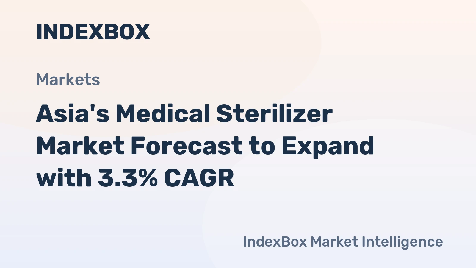 Asia's Medical Sterilizer Market Forecast to Expand with 3.3% CAGR