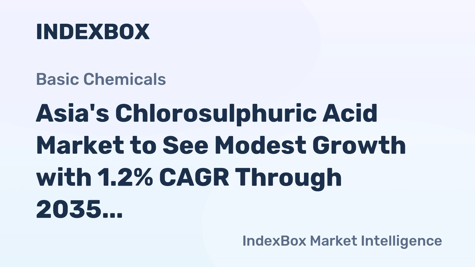 Asia's Chlorosulphuric Acid Market to See Modest Growth with 1.2% CAGR Through 2035