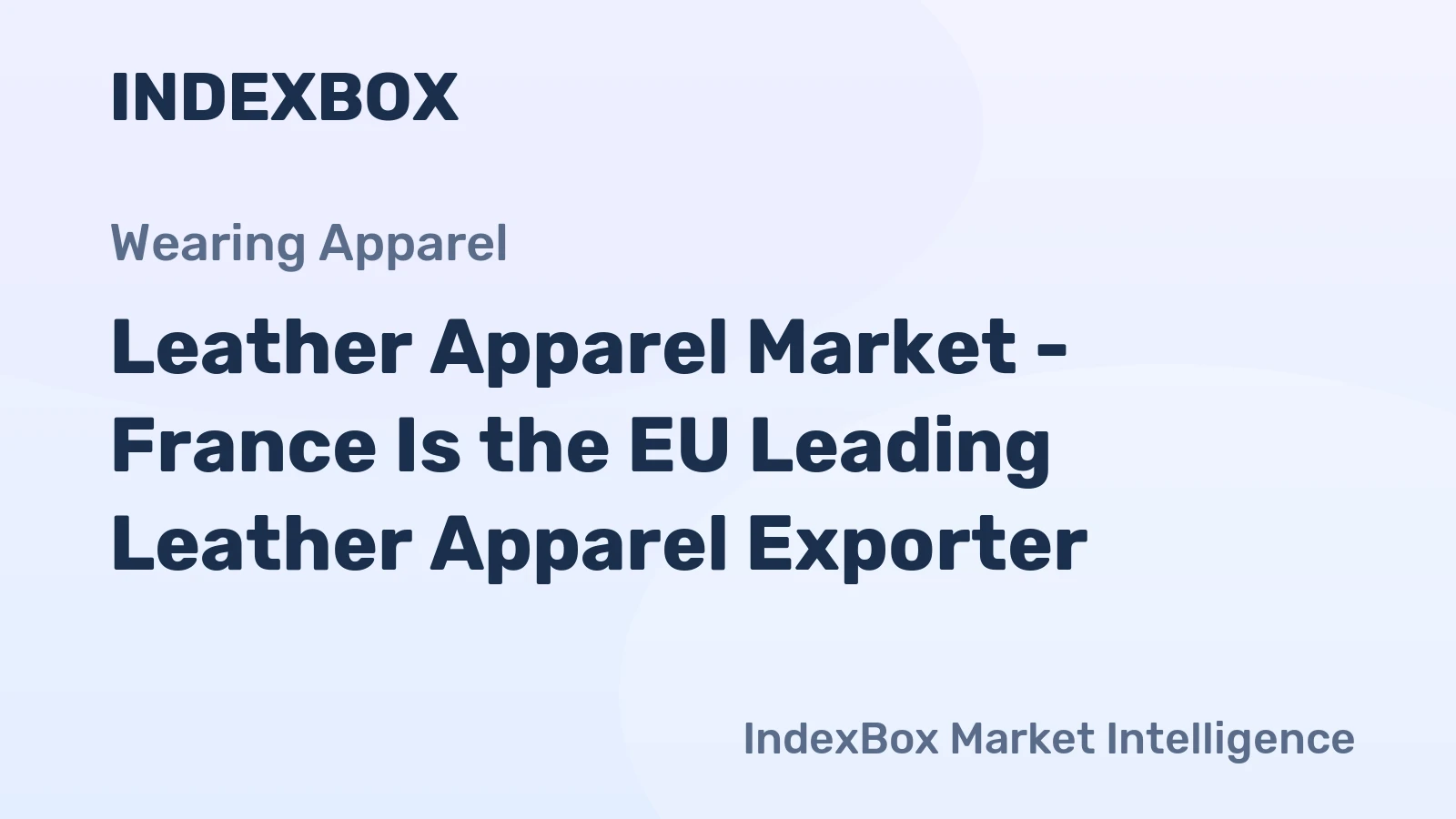 Leather Apparel Market - France Is the EU Leading Leather Apparel Exporter