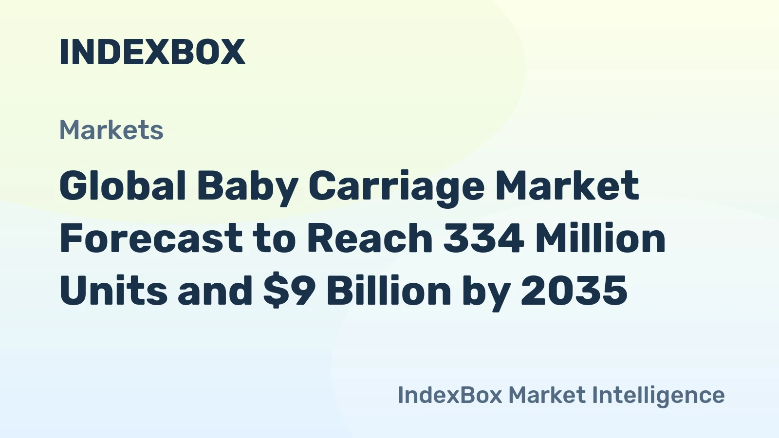 Global Baby Carriage Market Forecast to Reach 334 Million Units and $9 Billion by 2035