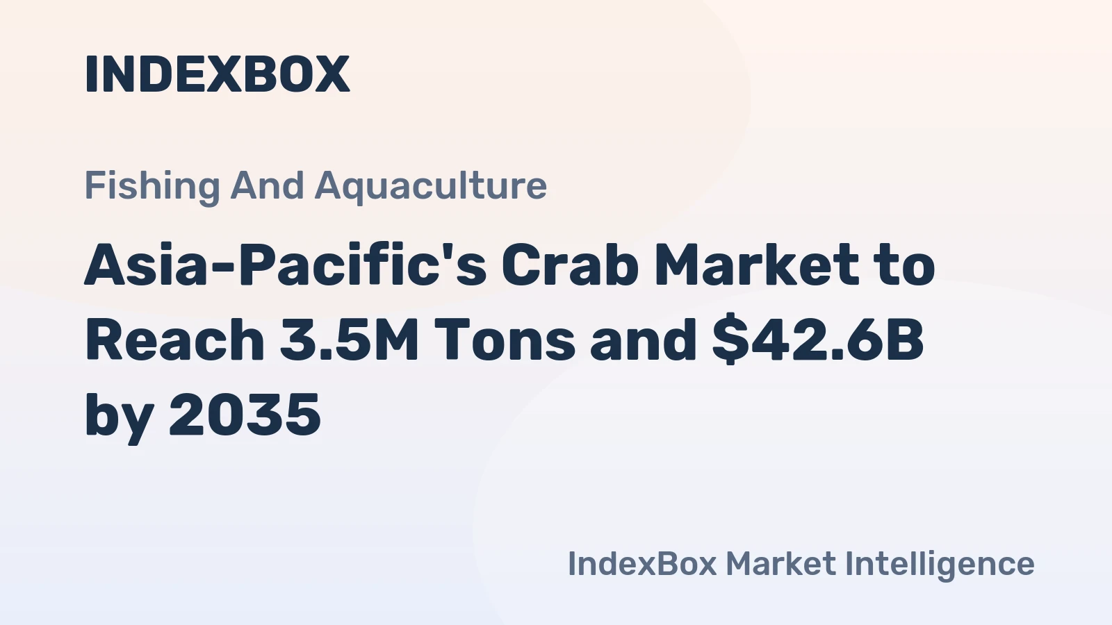 Asia-Pacific's Crab Market to Reach 3.5M Tons and $42.6B by 2035