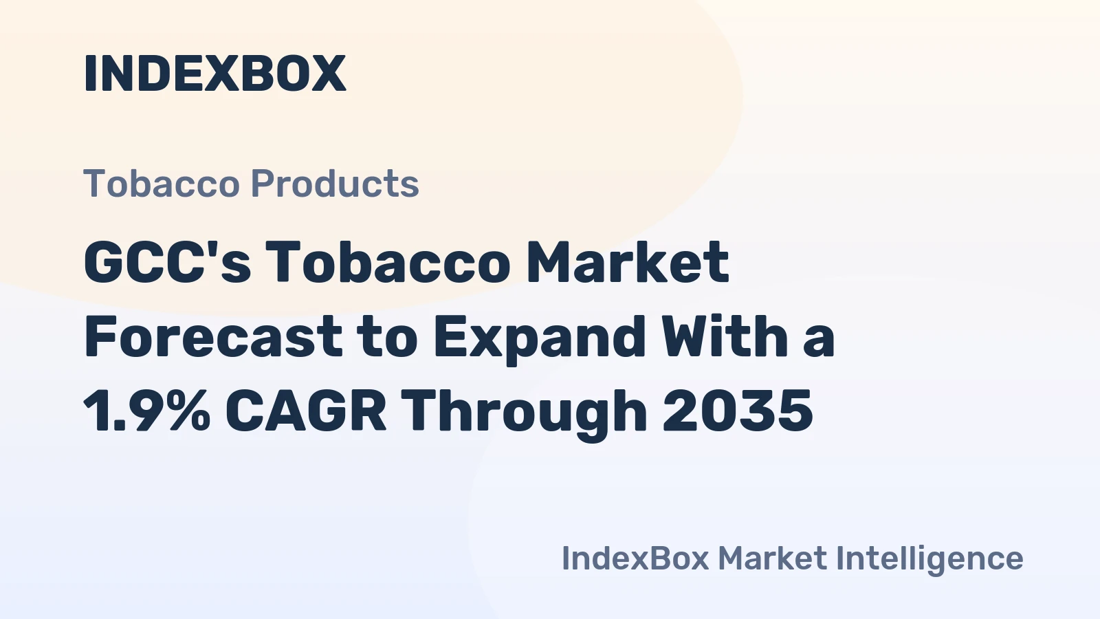 GCC's Tobacco Market Forecast to Expand With a 1.9% CAGR Through 2035
