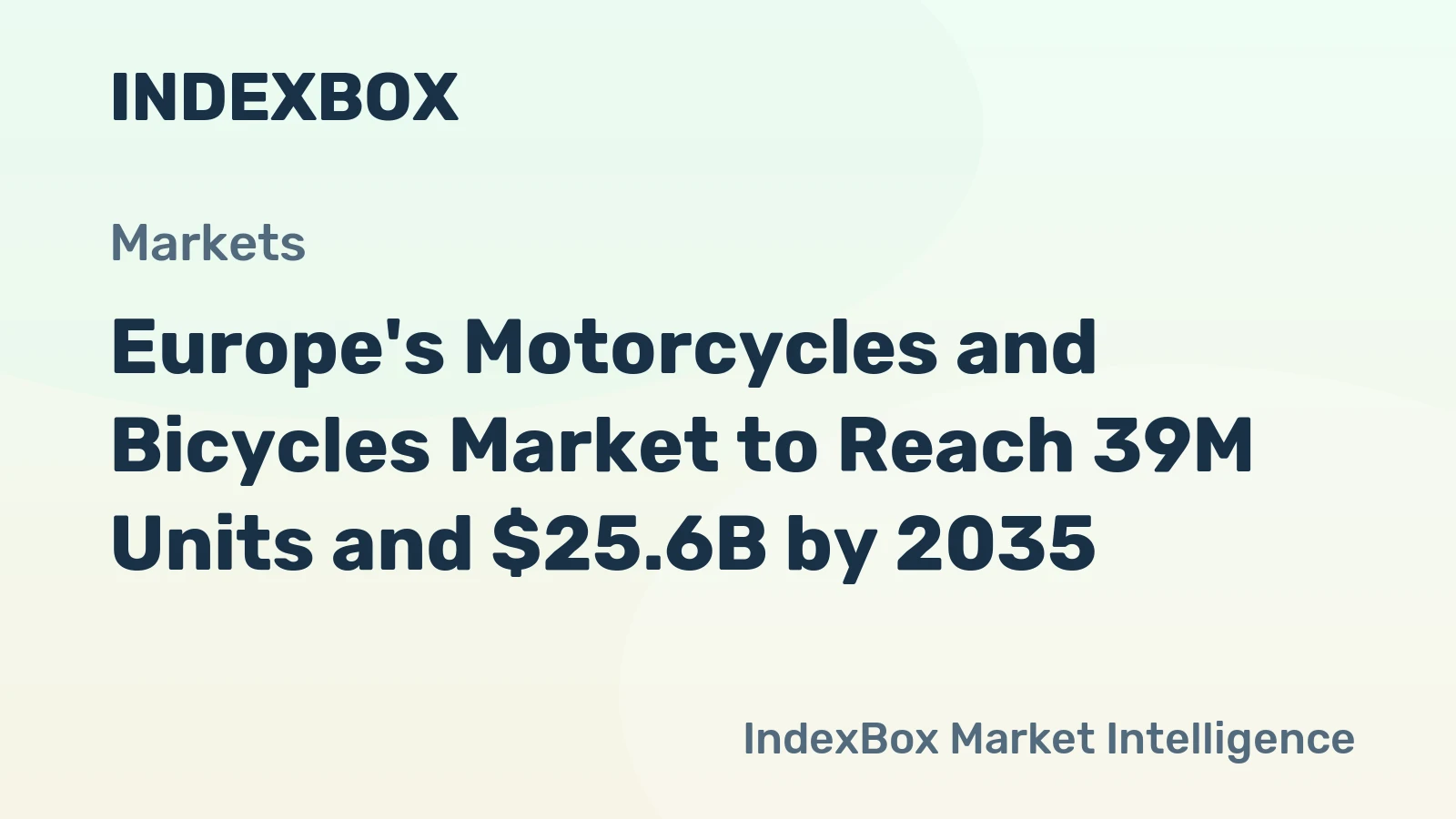 Europe's Motorcycles and Bicycles Market to Reach 39M Units and $25.6B by 2035