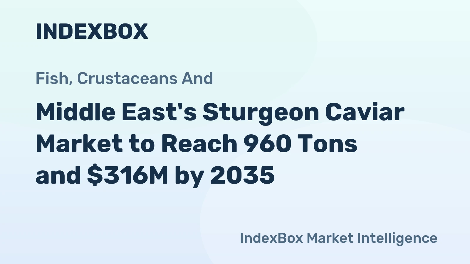 Middle East's Sturgeon Caviar Market to Reach 960 Tons and $316M by 2035