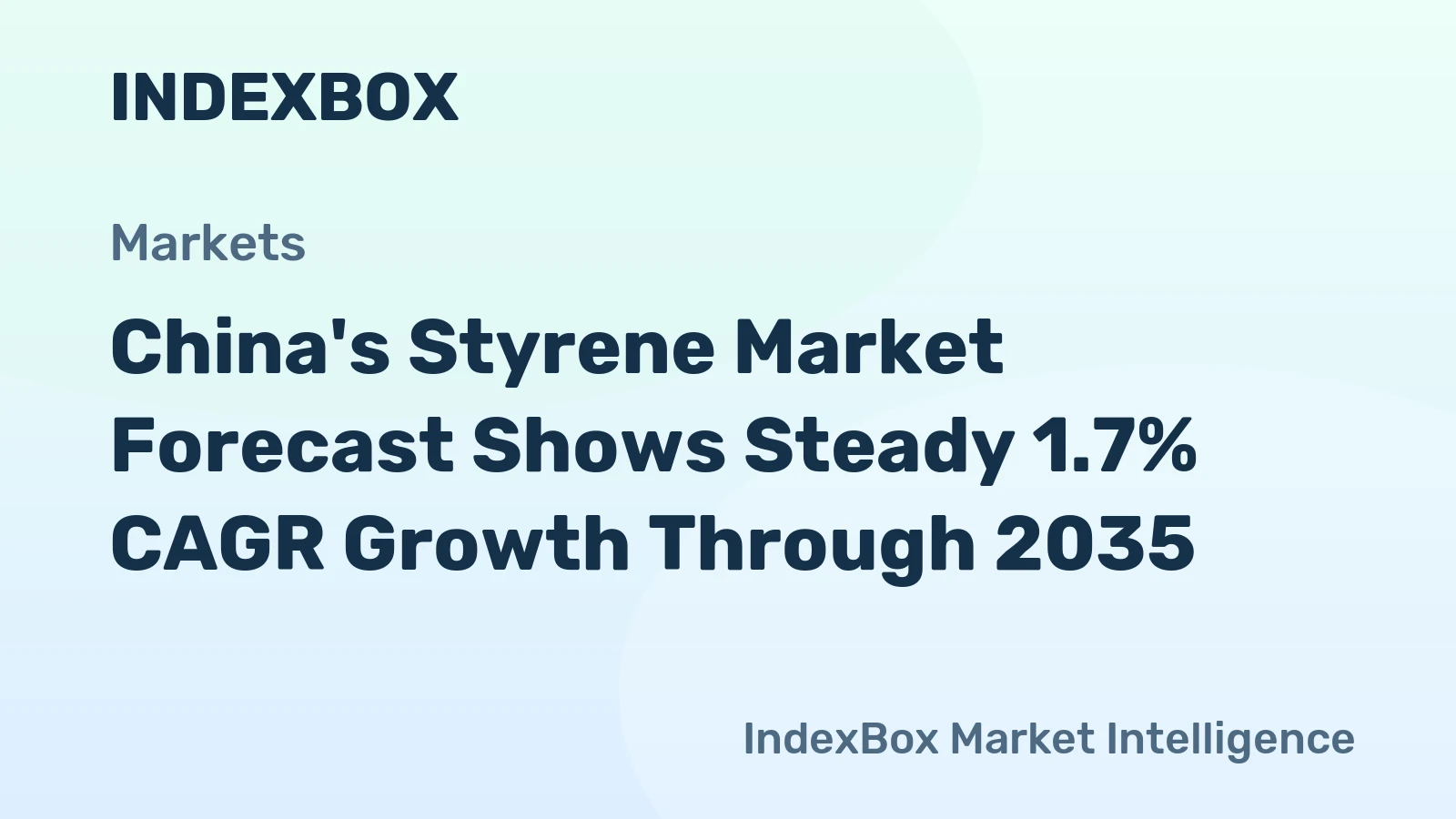 China's Styrene Market Forecast Shows Steady 1.7% CAGR Growth Through 2035