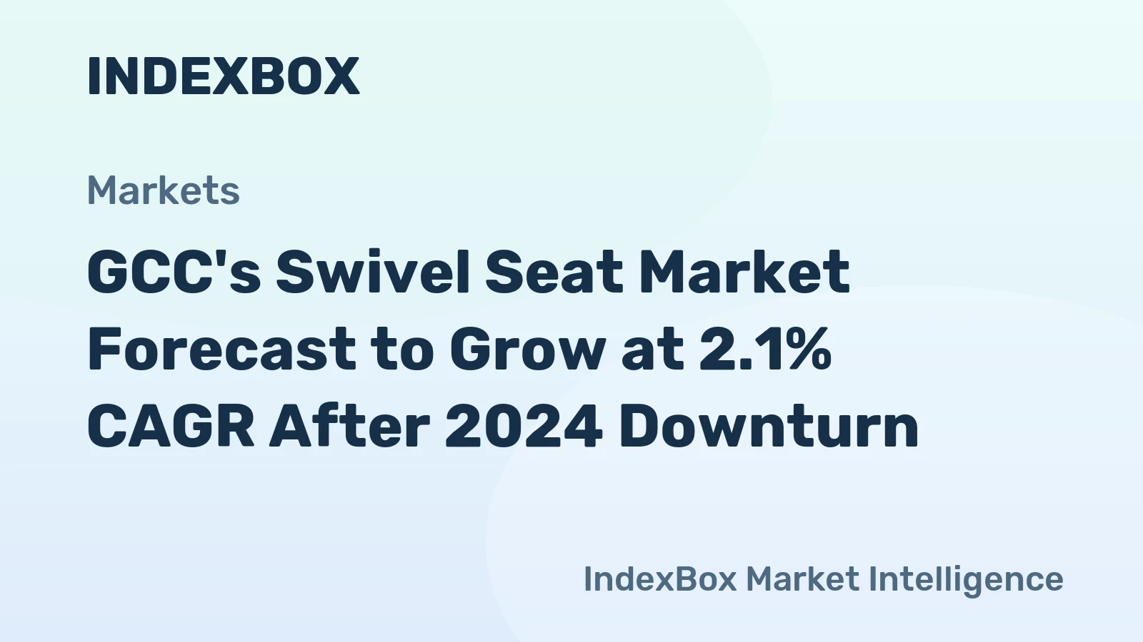GCC's Swivel Seat Market Forecast to Grow at 2.1% CAGR After 2024 Downturn