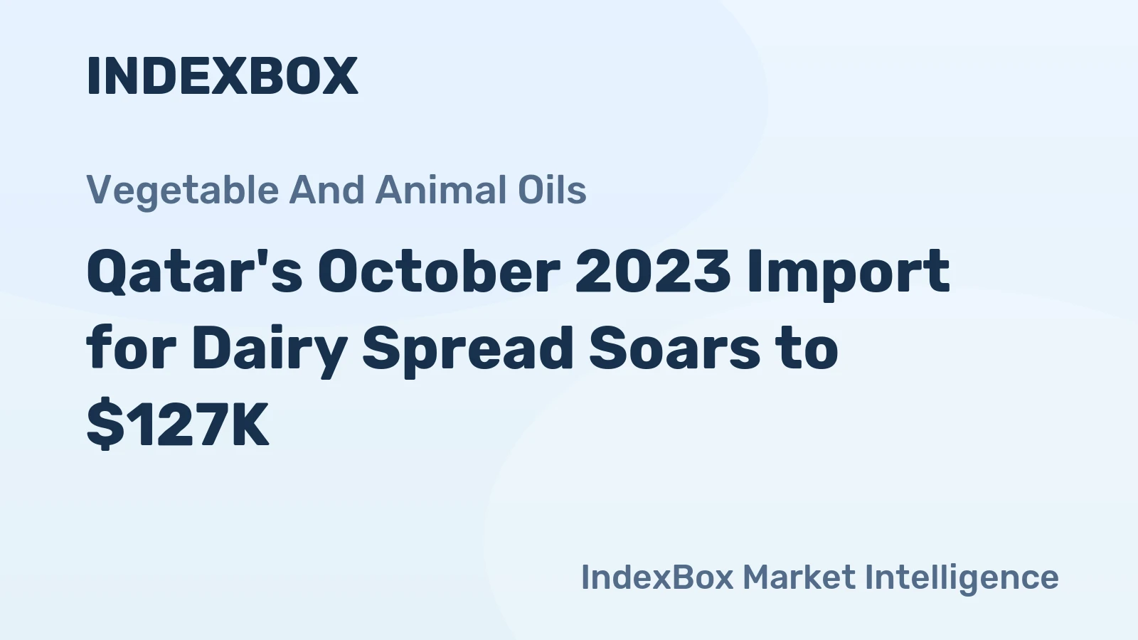Qatar's October 2023 Import for Dairy Spread Soars to $127K