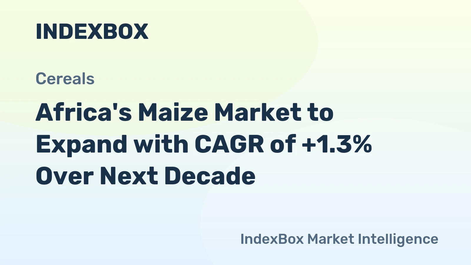 Africa's Maize Market to Expand with CAGR of +1.3% Over Next Decade