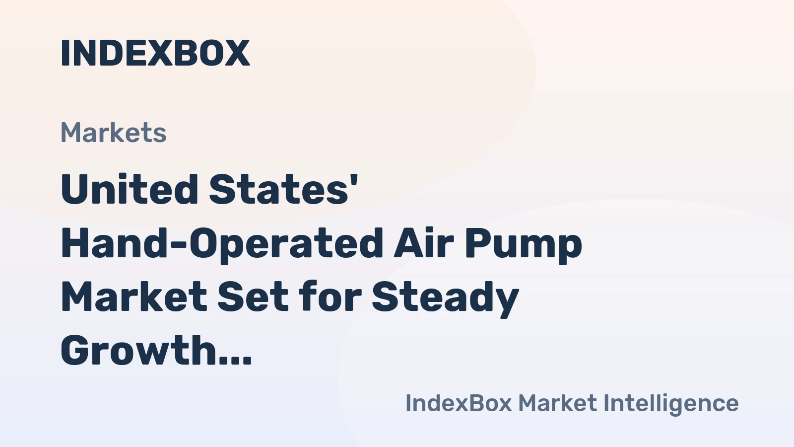 United States' Hand-Operated Air Pump Market Set for Steady Growth With a +0.9% Volume CAGR
