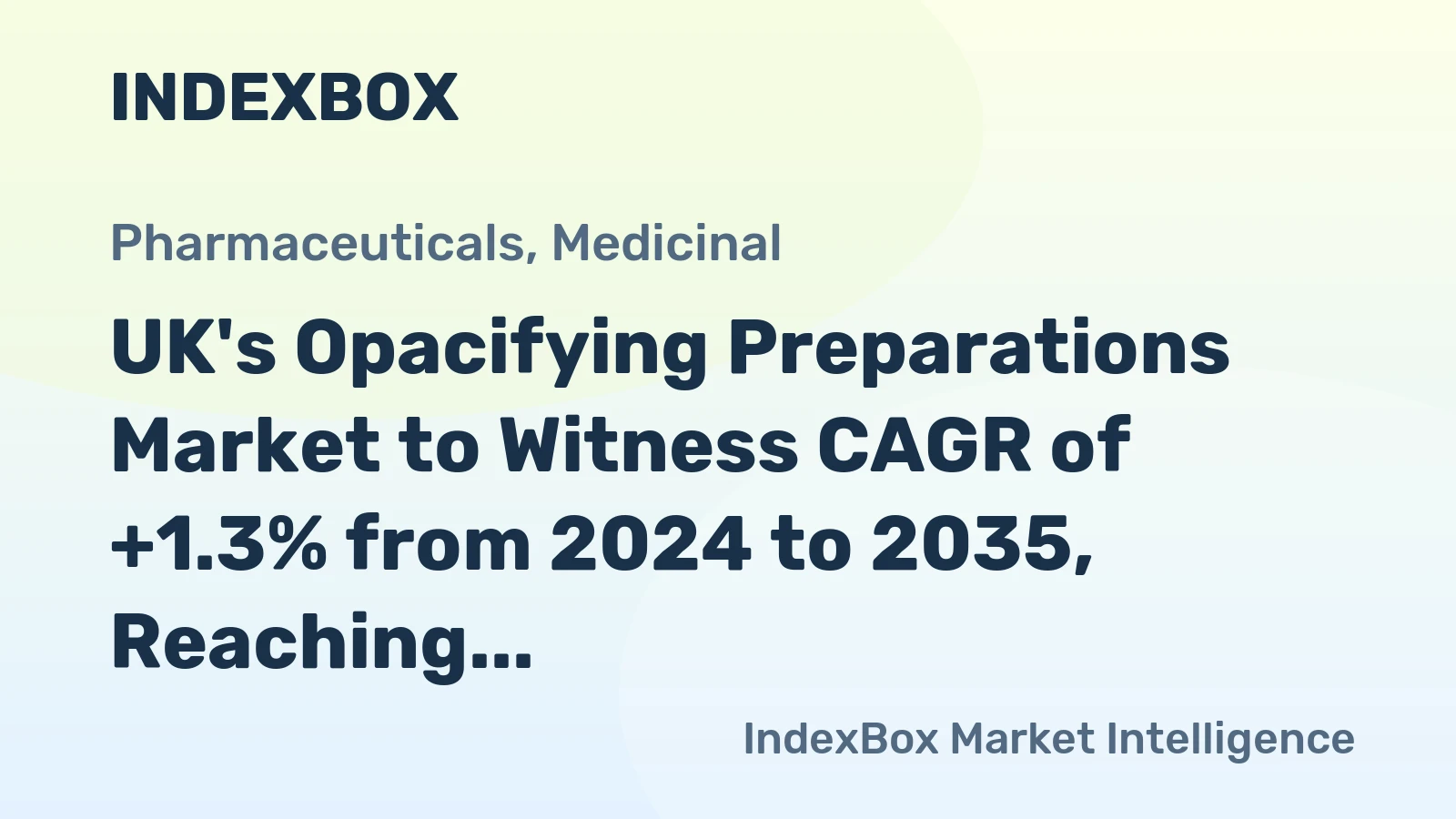 UK's Opacifying Preparations Market to Witness CAGR of +1.3% from 2024 to 2035, Reaching $3.8B