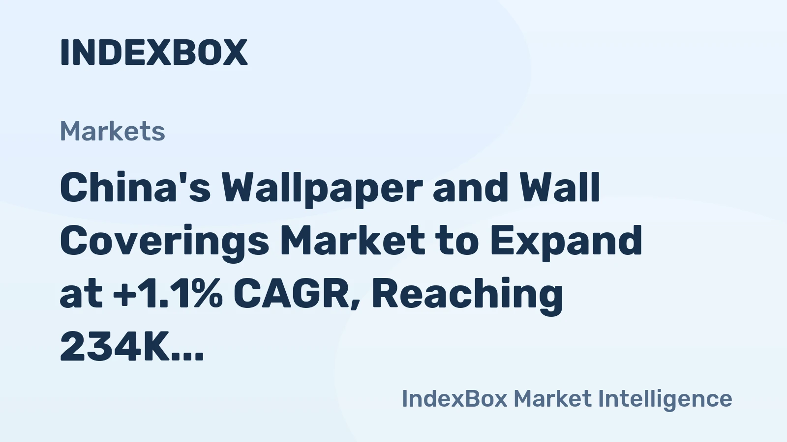 China's Wallpaper and Wall Coverings Market to Expand at +1.1% CAGR, Reaching 234K Tons by 2035