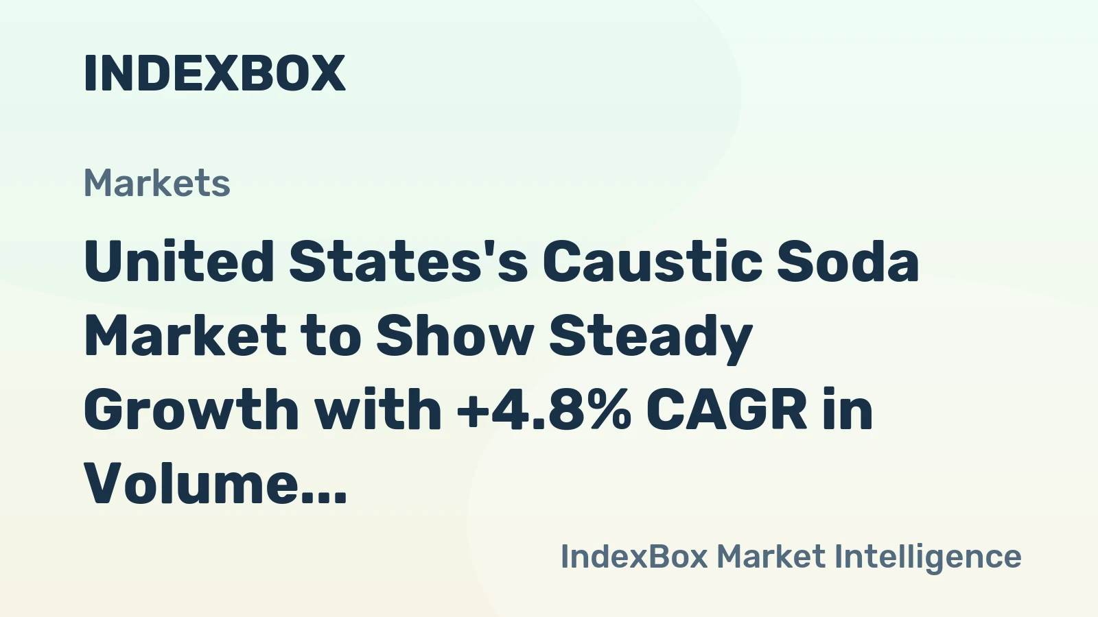 United States's Caustic Soda Market to Show Steady Growth with +4.8% CAGR in Volume by 2035