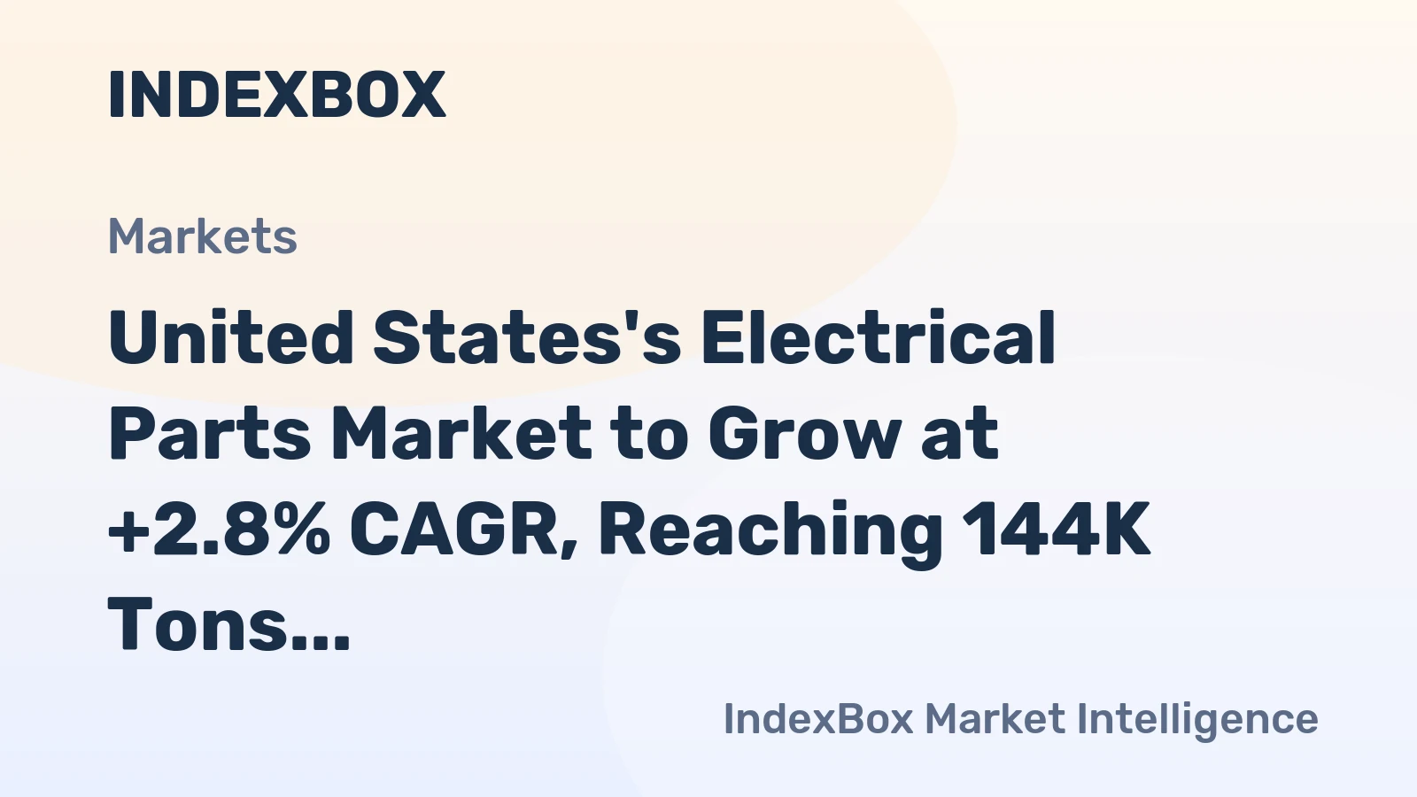 United States's Electrical Parts Market to Grow at +2.8% CAGR, Reaching 144K Tons by 2035