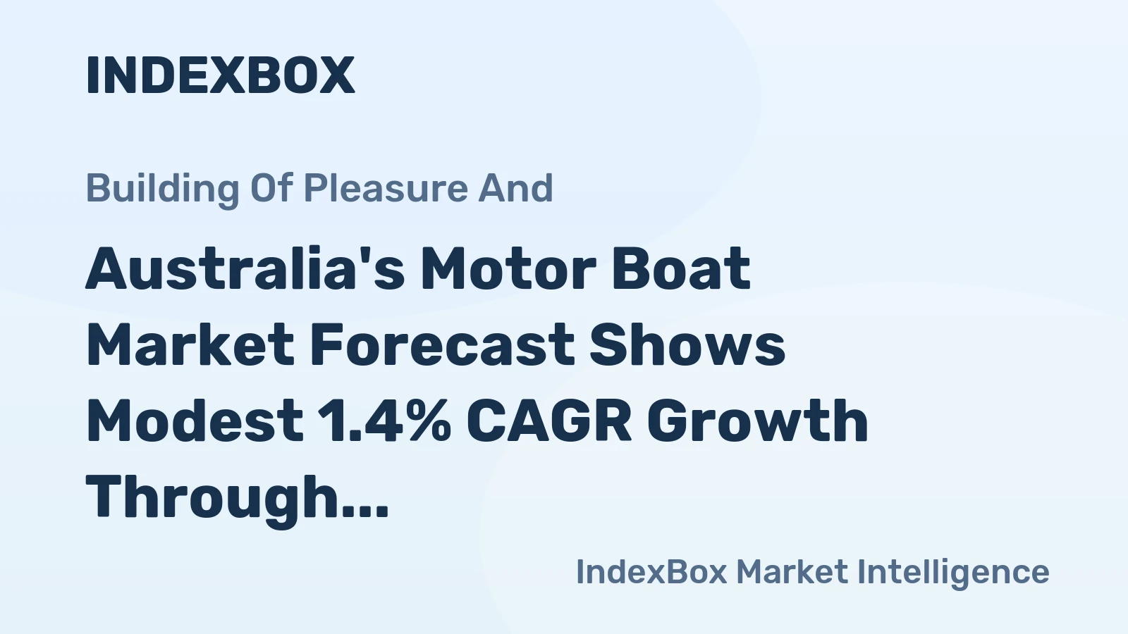Australia's Motor Boat Market Forecast Shows Modest 1.4% CAGR Growth Through 2035