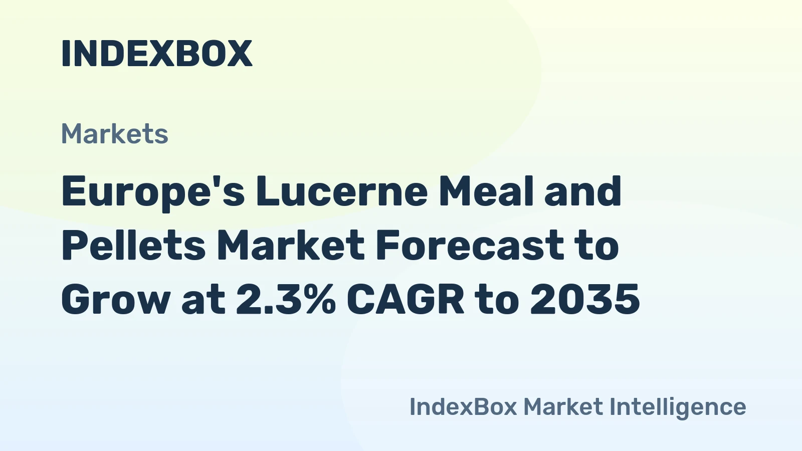 Europe's Lucerne Meal and Pellets Market Forecast to Grow at 2.3% CAGR to 2035