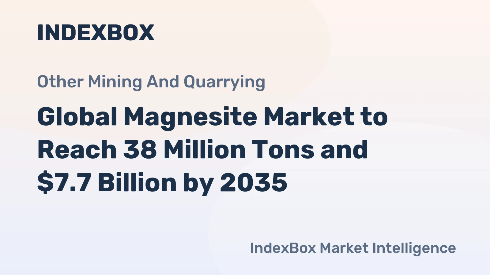 Global Magnesite Market to Reach 38 Million Tons and $7.7 Billion by 2035
