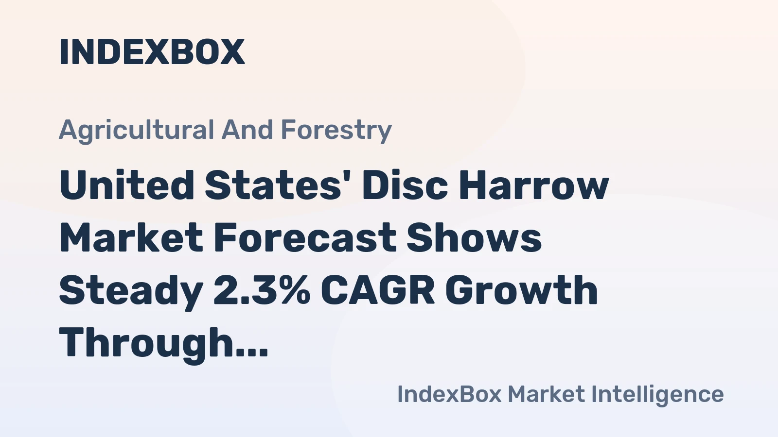 United States' Disc Harrow Market Forecast Shows Steady 2.3% CAGR Growth Through 2035