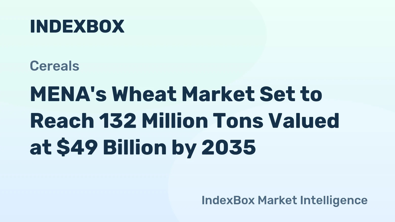 MENA's Wheat Market Set to Reach 132 Million Tons Valued at $49 Billion by 2035