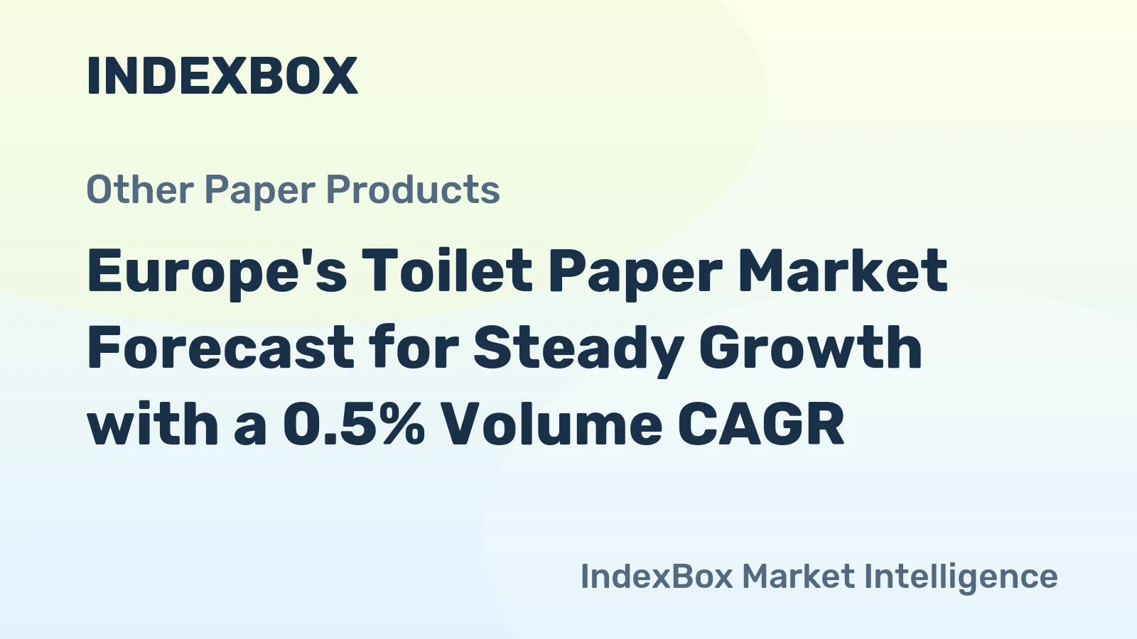 Europe's Toilet Paper Market Forecast for Steady Growth with a 0.5% Volume CAGR