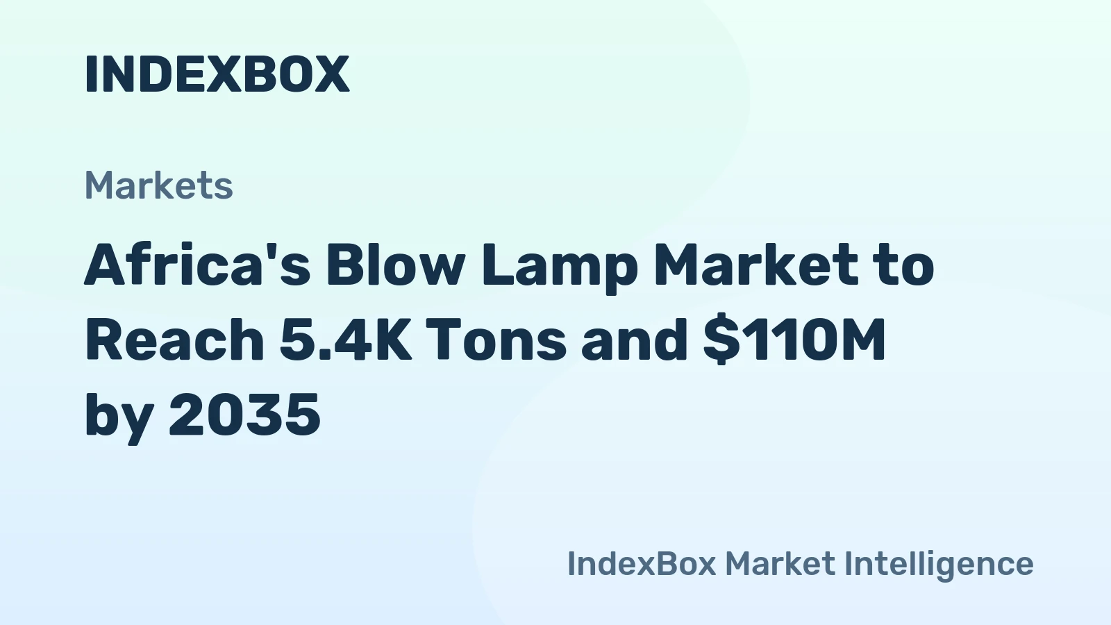 Africa's Blow Lamp Market to Reach 5.4K Tons and $110M by 2035