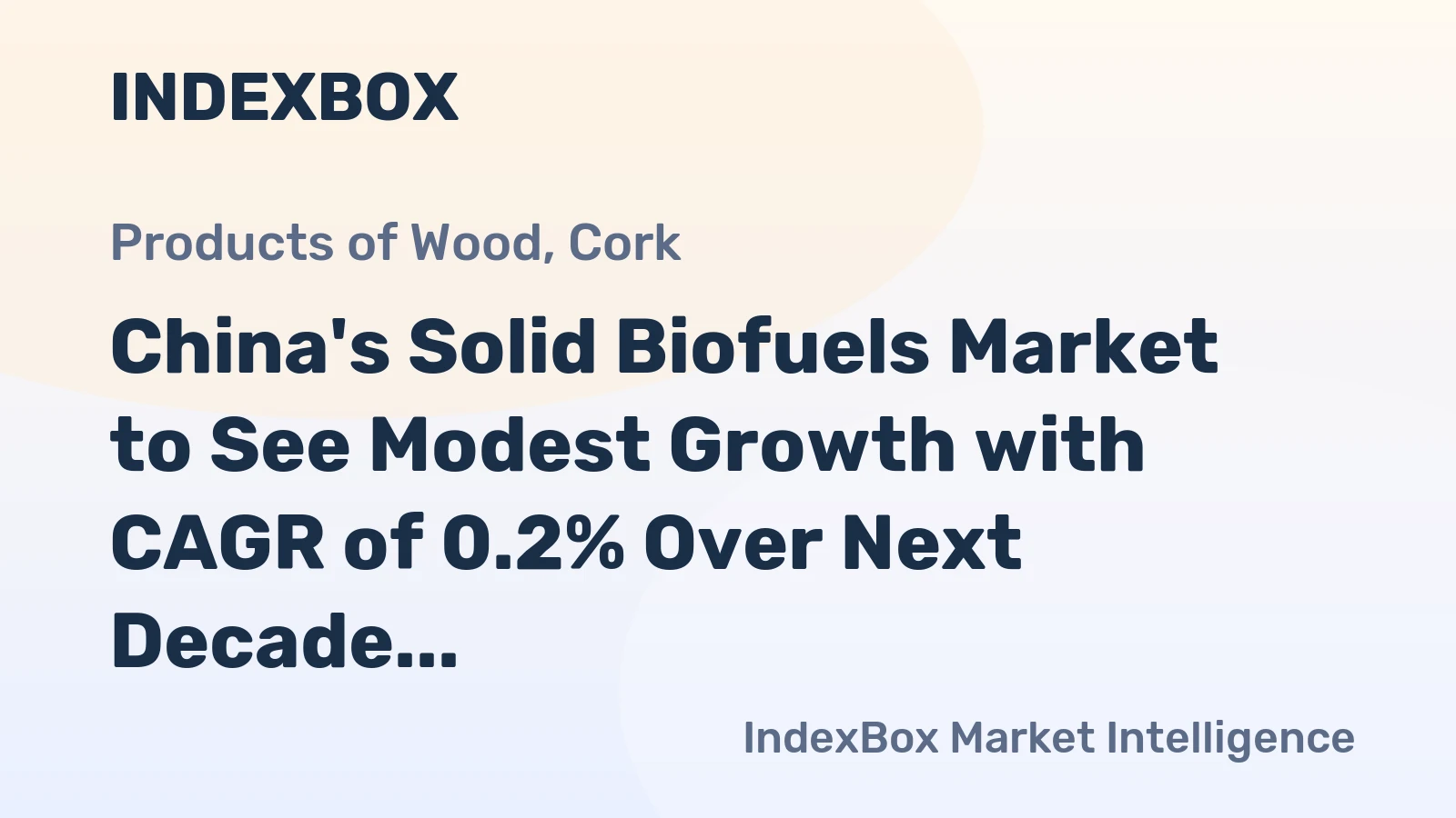 China's Solid Biofuels Market to See Modest Growth with CAGR of 0.2% Over Next Decade