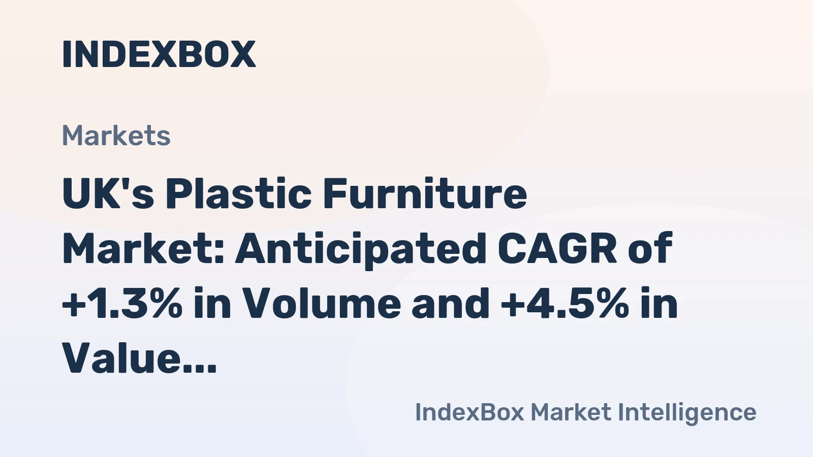 UK's Plastic Furniture Market: Anticipated CAGR of +1.3% in Volume and +4.5% in Value from 2024 to 2035