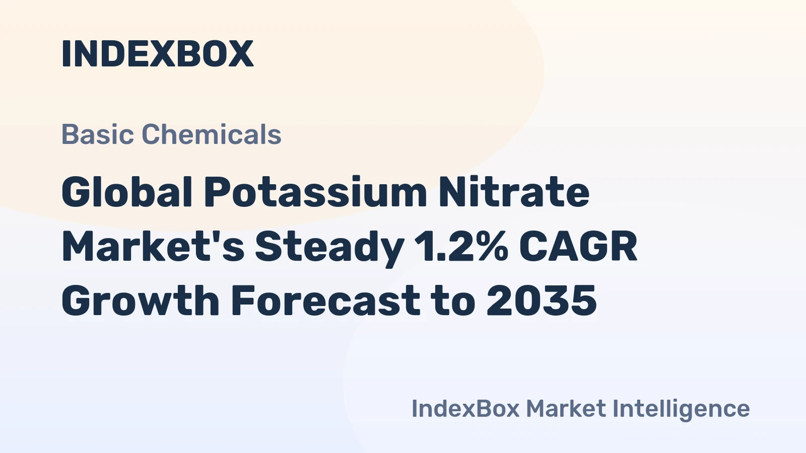 Global Potassium Nitrate Market's Steady 1.2% CAGR Growth Forecast to 2035