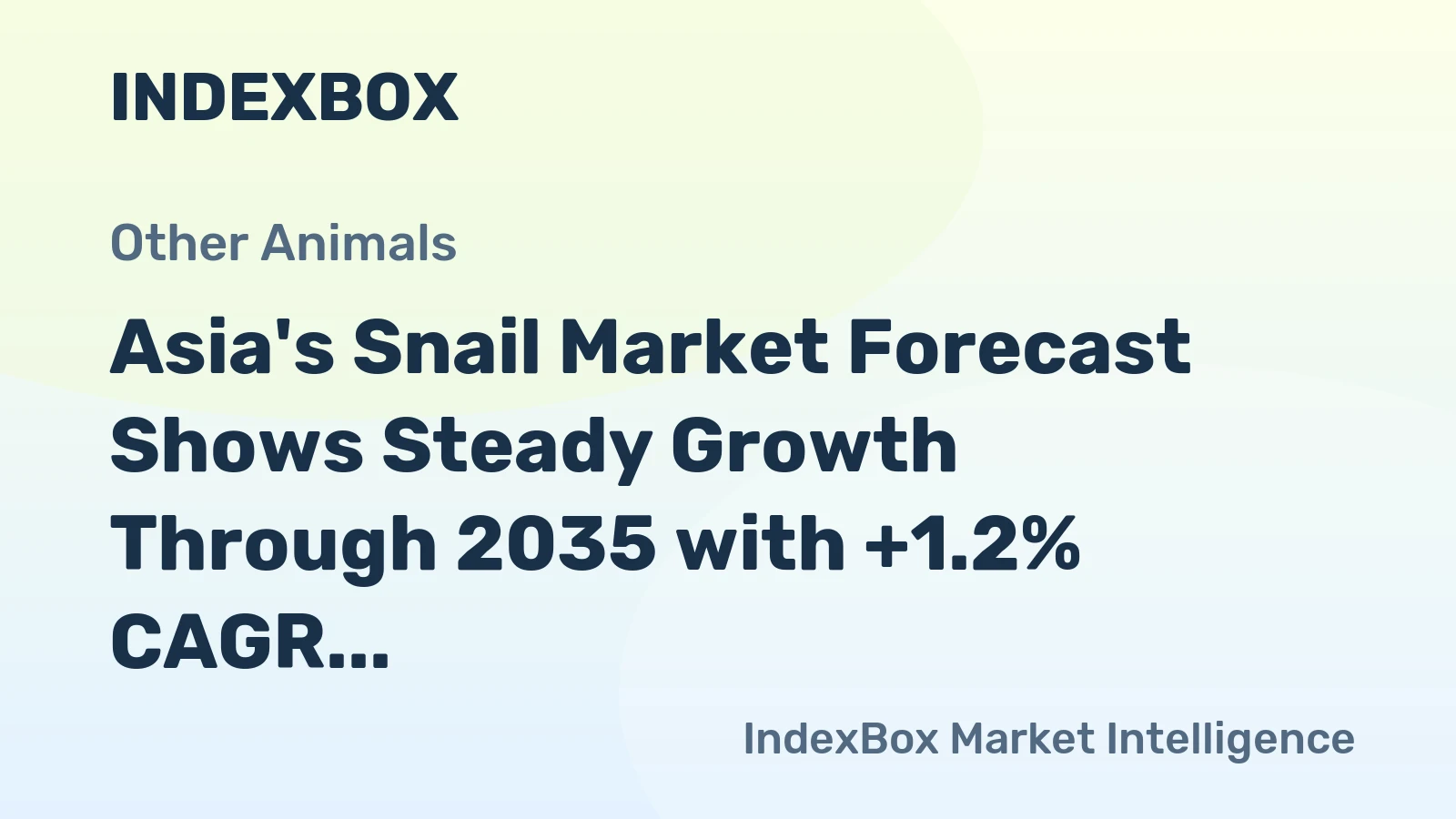 Asia's Snail Market Forecast Shows Steady Growth Through 2035 with +1.2% CAGR