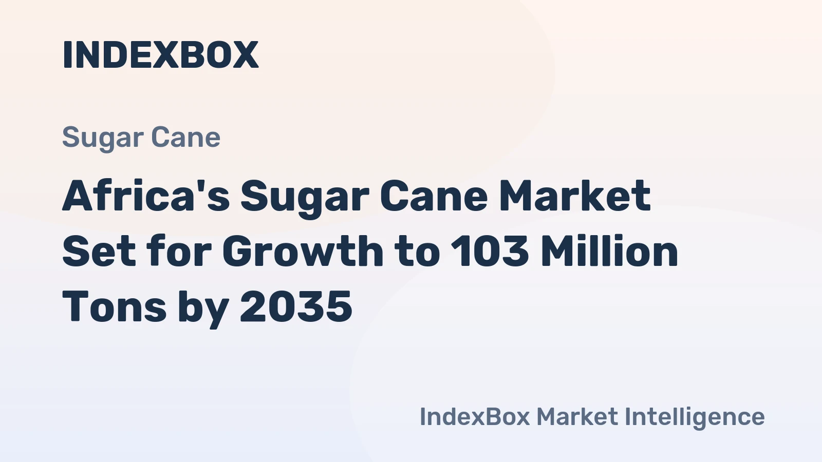 Africa's Sugar Cane Market Set for Growth to 103 Million Tons by 2035