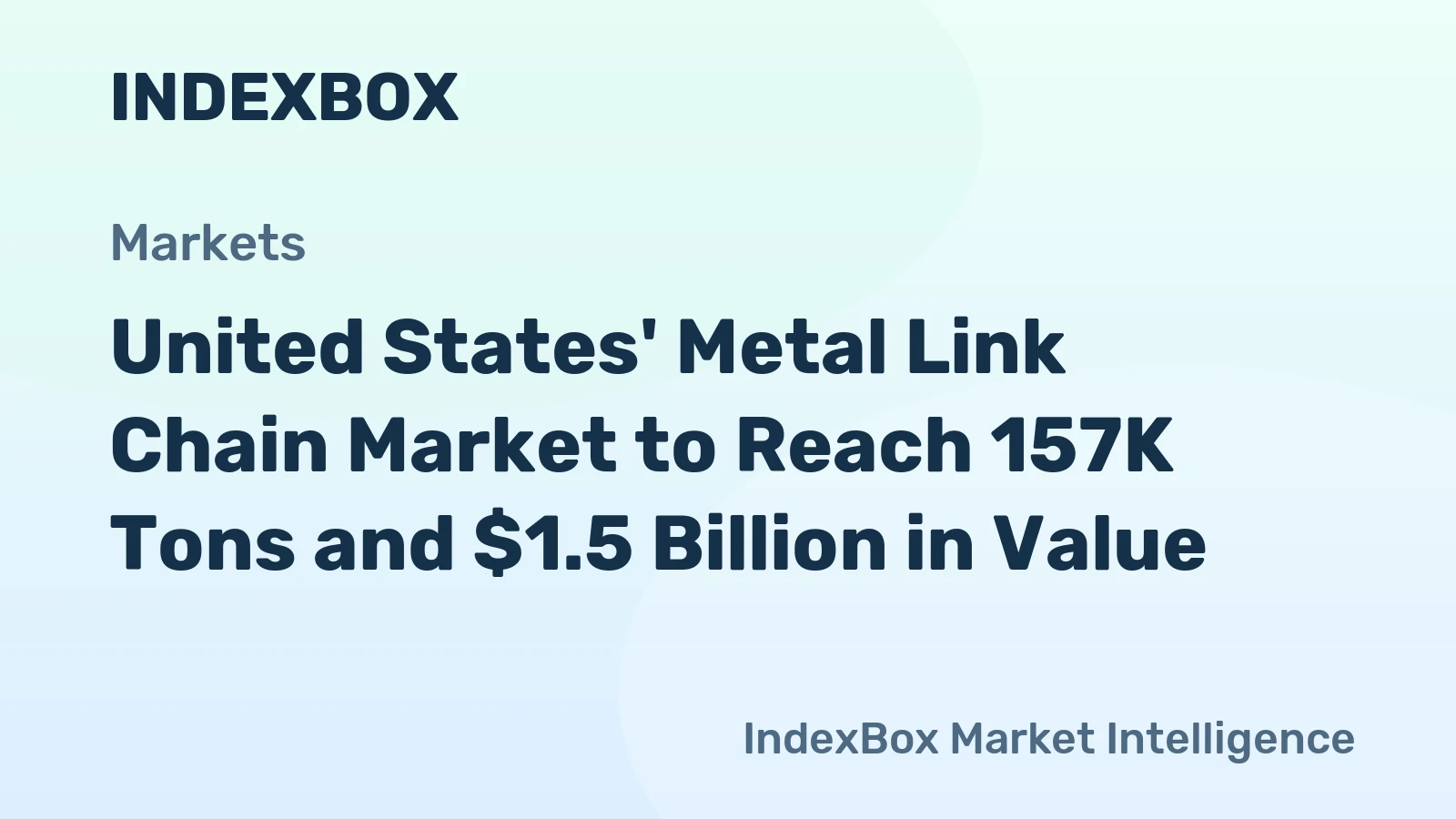 United States' Metal Link Chain Market to Reach 157K Tons and $1.5 Billion in Value