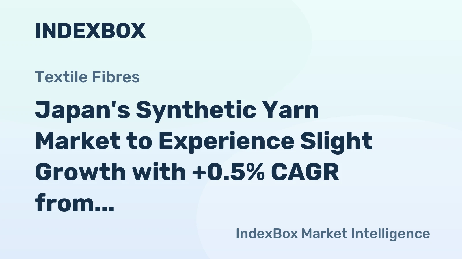 Japan's Synthetic Yarn Market to Experience Slight Growth with +0.5% CAGR from 2024 to 2035
