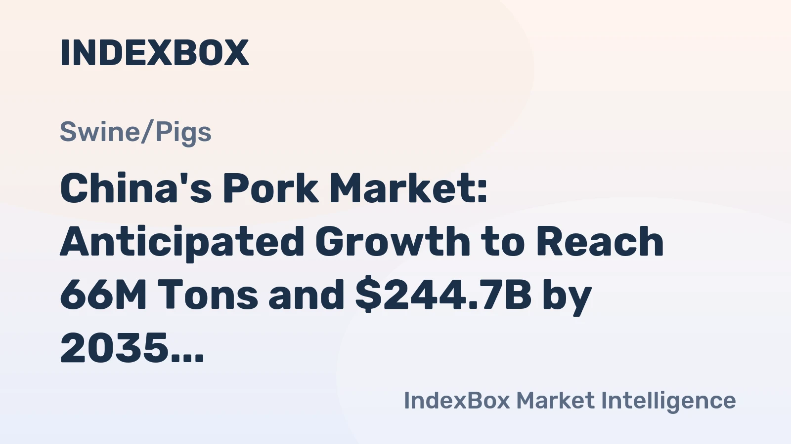 China's Pork Market: Anticipated Growth to Reach 66M Tons and $244.7B by 2035