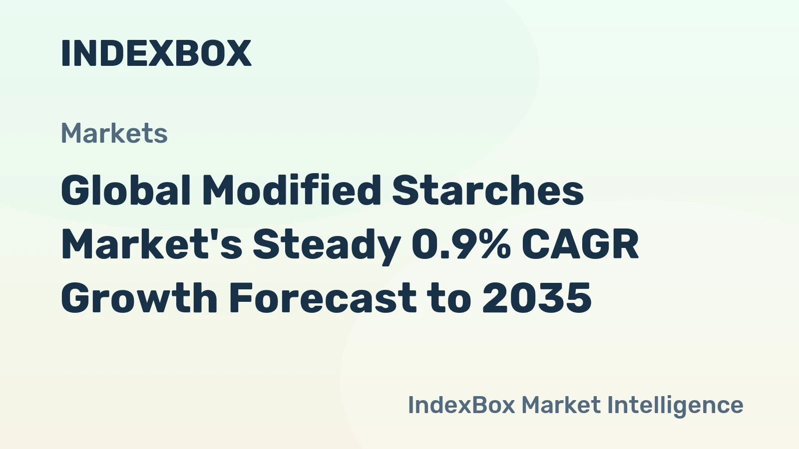 Global Modified Starches Market's Steady 0.9% CAGR Growth Forecast to 2035