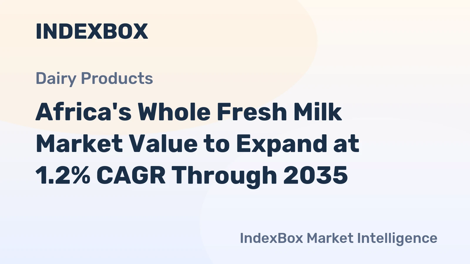 Africa's Whole Fresh Milk Market Value to Expand at 1.2% CAGR Through 2035