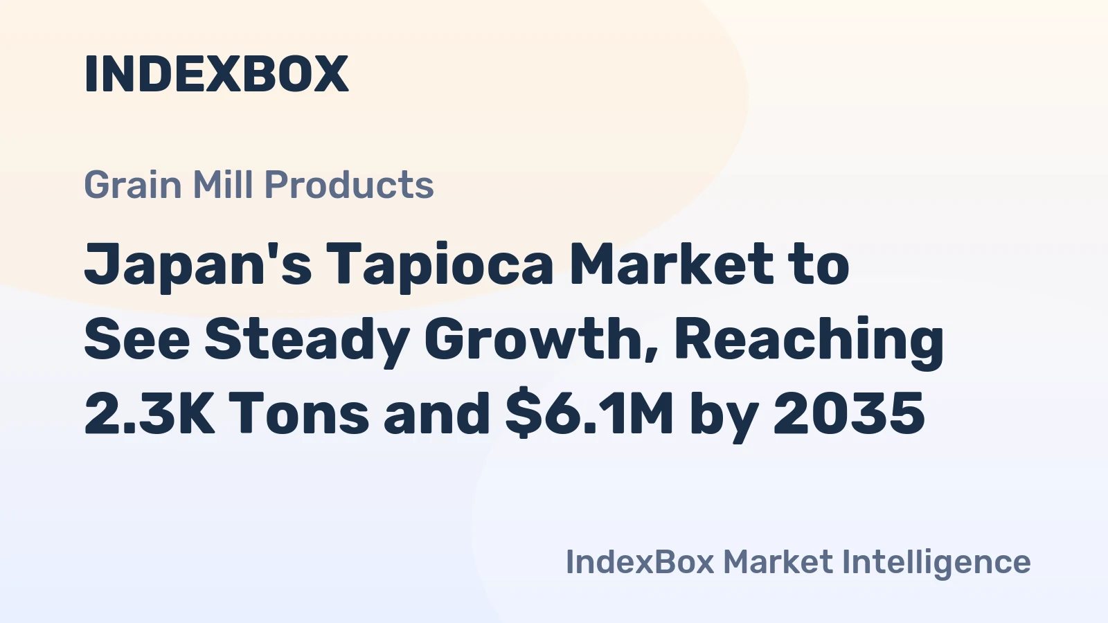 Japan's Tapioca Market to See Steady Growth, Reaching 2.3K Tons and $6.1M by 2035