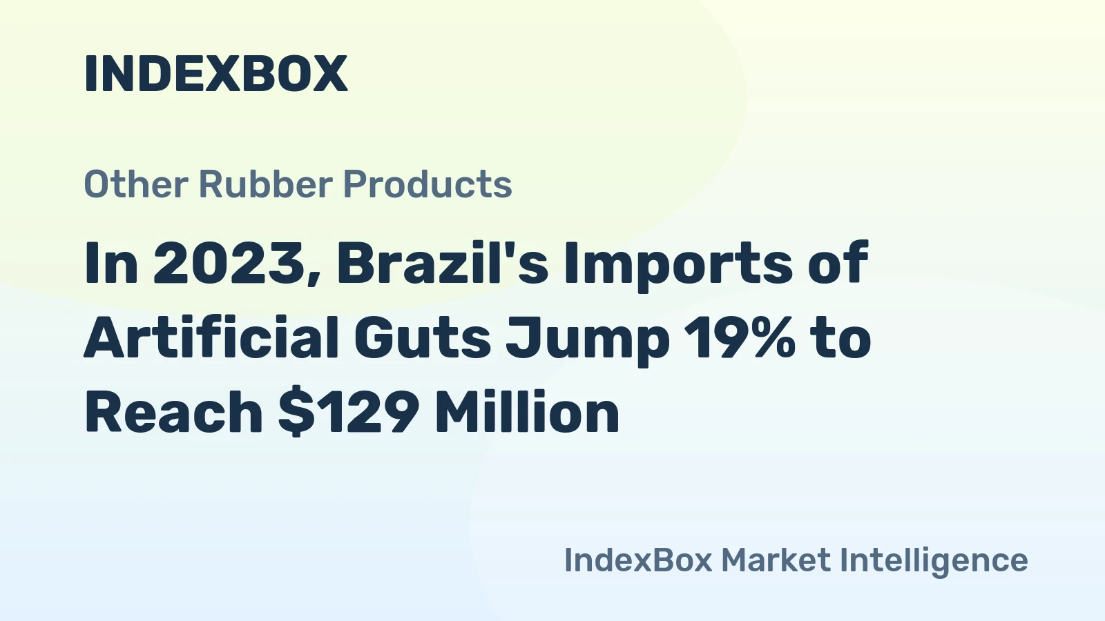 In 2023, Brazil's Imports of Artificial Guts Jump 19% to Reach $129 Million