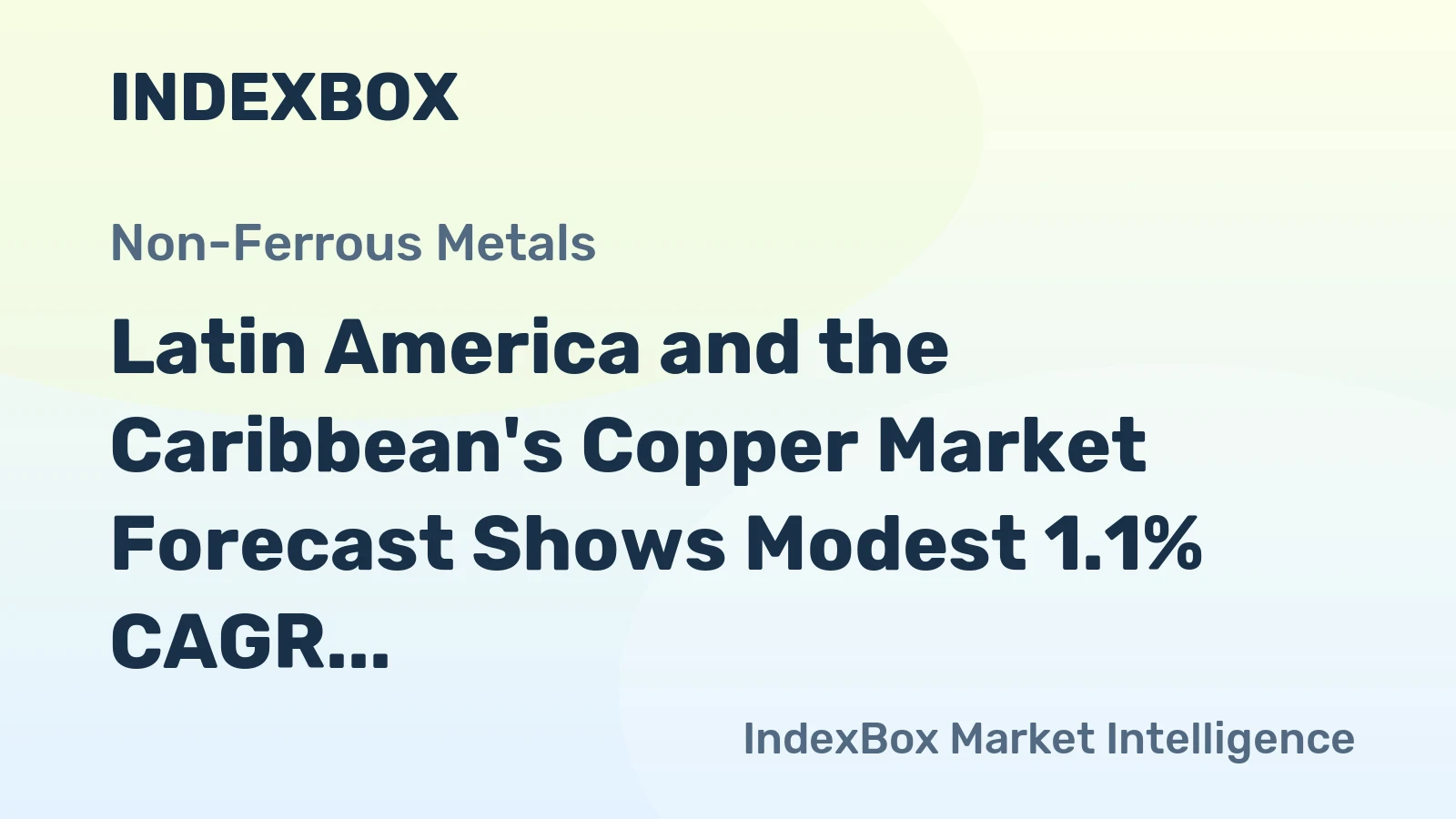 Latin America and the Caribbean's Copper Market Forecast Shows Modest 1.1% CAGR Growth Through 2035