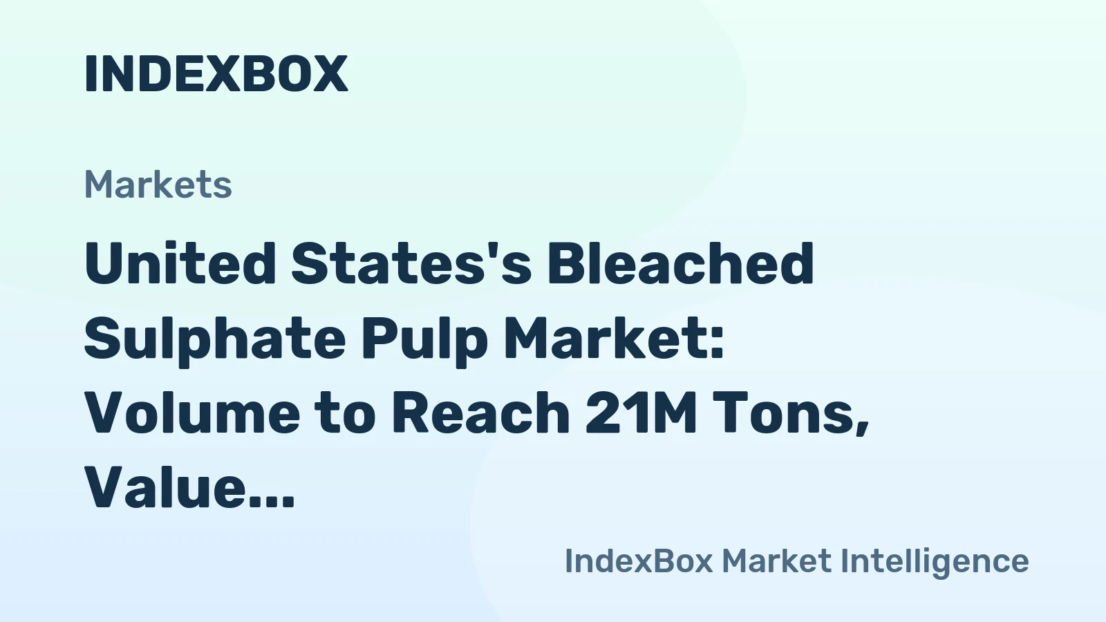 United States's Bleached Sulphate Pulp Market: Volume to Reach 21M Tons, Value to Hit $17B by 2035